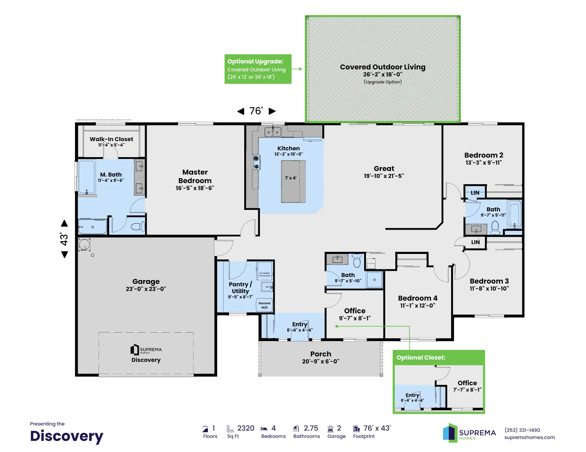 Discovery Floor Plan | Suprema Homes